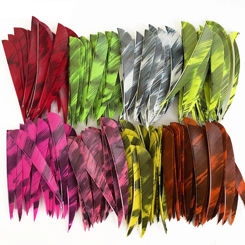 36Pcs 4" Parabolic Camo Arrow Feathers Fletching Right Wing Archery F ...