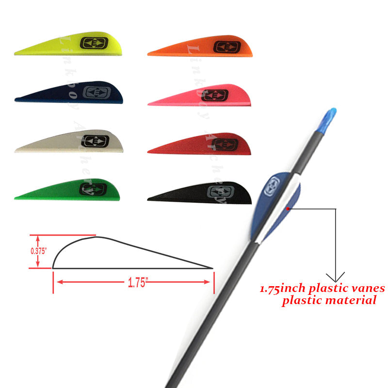 36PCS 1.75Inch Water Drop Shape Archery DIY Fletching Arrow Vanes TPU ...