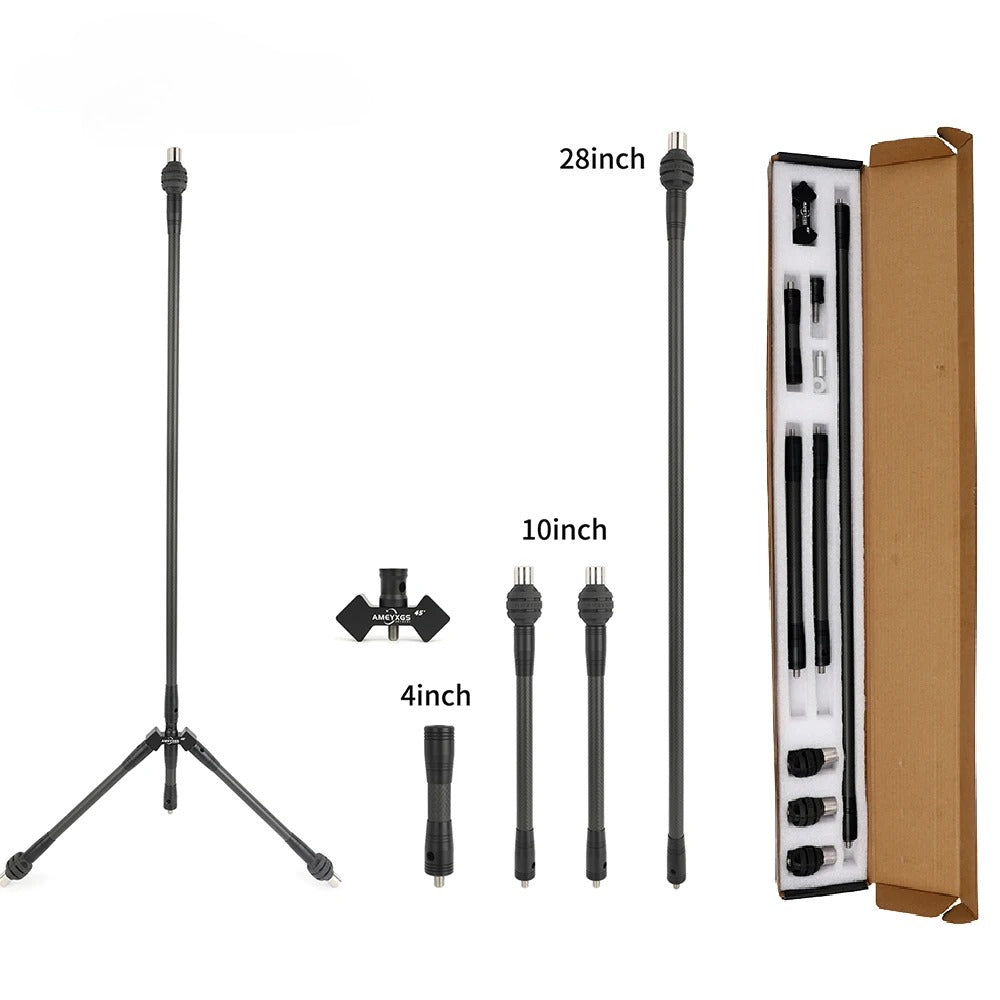 Archery Balance Bar Set Bow Stabilizer 40/45 Degree 3K Carbon Rod Dam ...