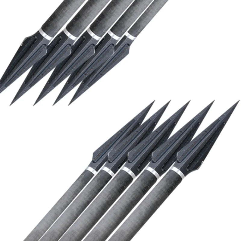 3/6/12pcs Archery Arrowheads Carbon Steel Rotary Arrow Heads Broadhea ...