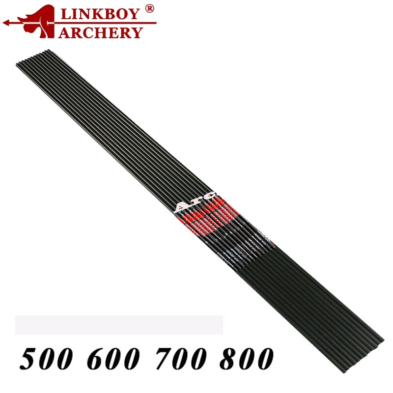 Linkboy Archery 12Pcs Carbon Arrows Shaft ID4.2mm Spine500-800 30 ...