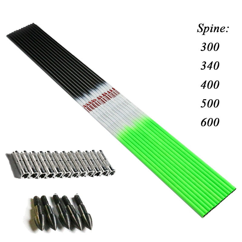 Linkboy Archery 12pcs Pure Carbon Arrows Shaft Spine300 340 400 500 600 ...