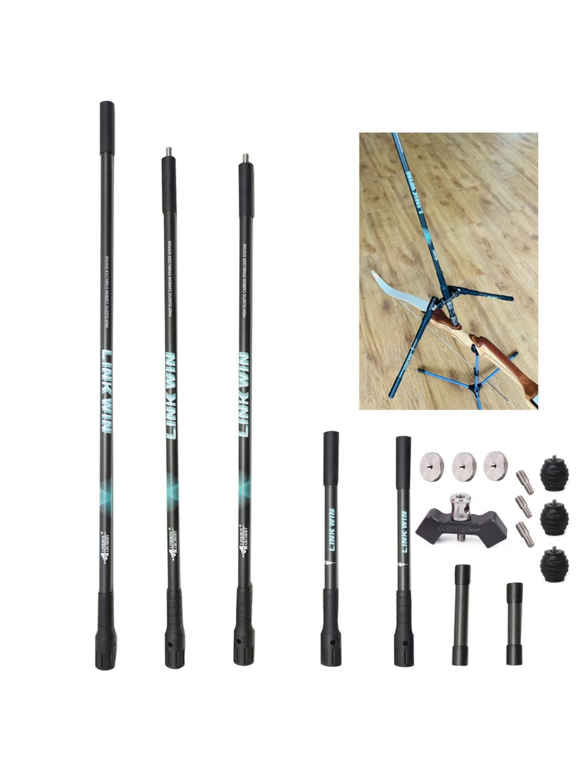 Archery Balance Bar 1K Carbon Fibre Rod 40°/45° V-bar Recurve Bow Sta ...
